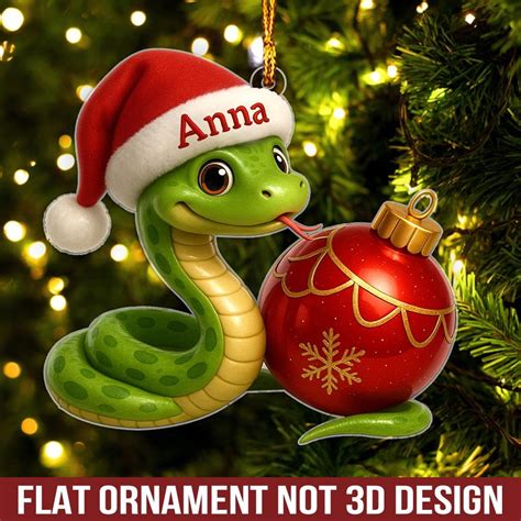 Personalized Ball Python Christmas Ornament Reptile Lover T Etsy