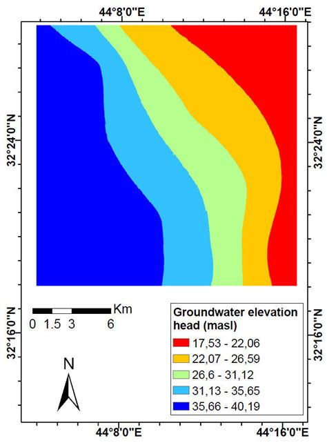 Groundwater Elevation Map Within The Dibdibba Region Modified After [120] Download