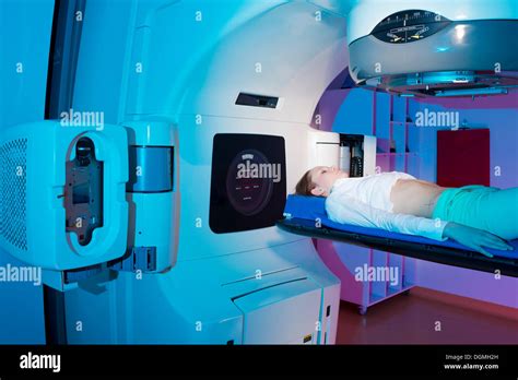 Patient Lying In A Linear Particle Accelerator For Radiation Treatment Germany Stock Photo Alamy