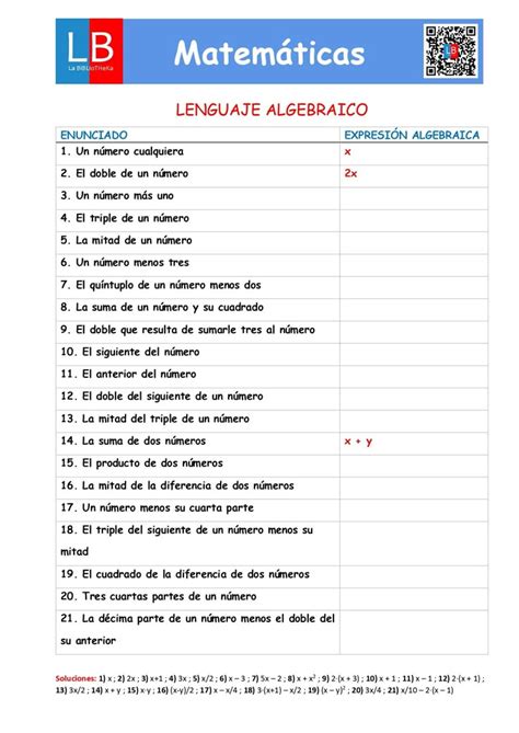 5 Ejemplos De Lenguaje Algebraico Resueltos Xcbubj