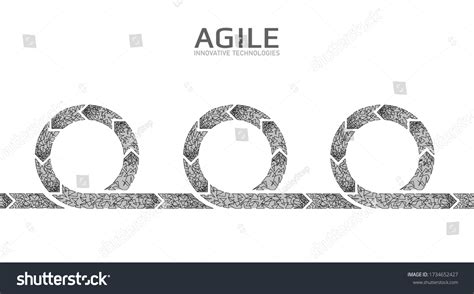 Agile Development Project Lifecycle Test System Stock Vector Royalty