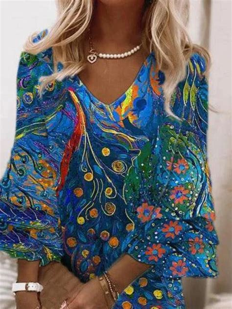 Women Floral V Neck Half Sleeve Comfy Boho Midi Dress Noracora