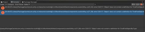 i have this error after importing xr interaction toolkit how can i fix
