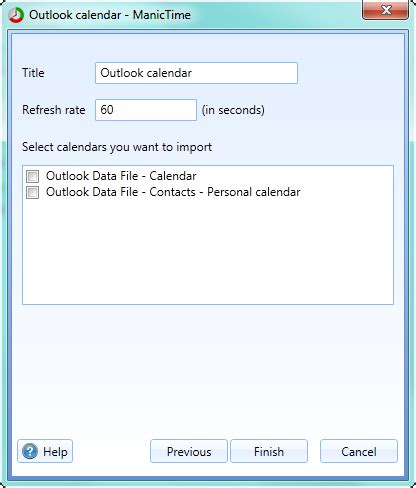 Outlook Calendar Timeline Manictime Support