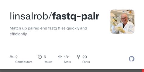 GitHub Linsalrob Fastq Pair Match Up Paired End Fastq Files Quickly And Efficiently