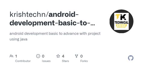 Github Krishtechn Android Development Basic To Advance With Project