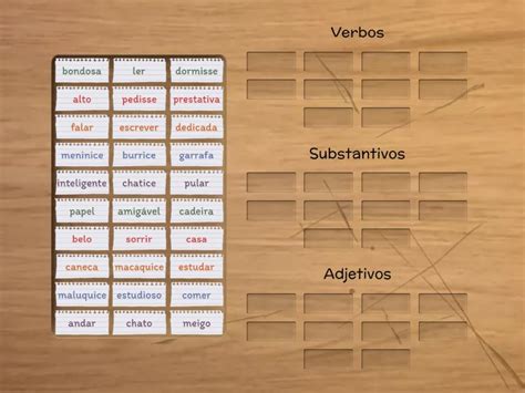 Roteiro De Estudos 5 Ano Verbos Substantivos E Adjetivos Group Sort