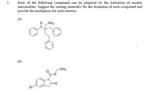 solved 2 each of the following compound can be prepared by