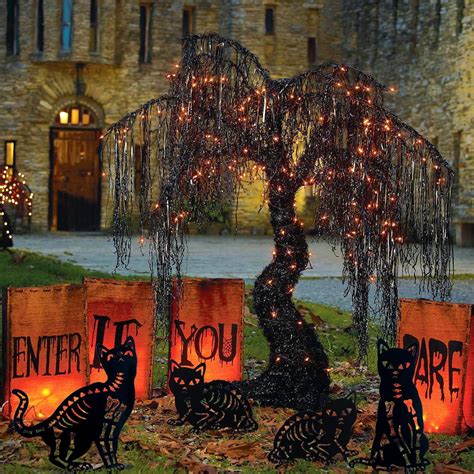 Halloween Arched Black Cat Silhouette