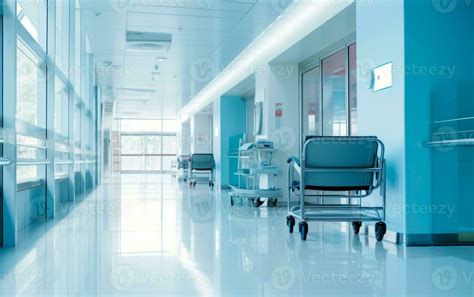 Ai Generated Blurred Interior Of Hospital Hall Abstract Medical Banner