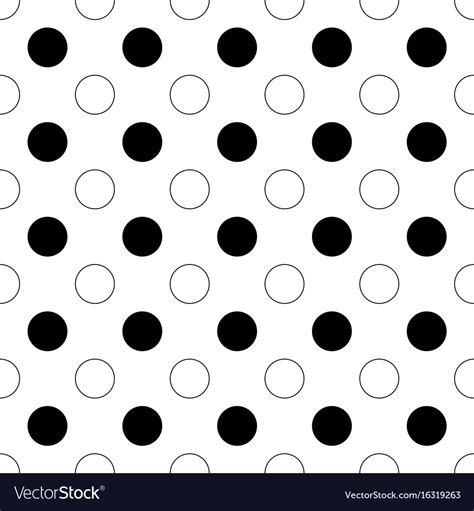Seamless Abstract Monochrome Polka Dot Pattern Vector Image