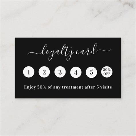 Black White Qr Code Business Logo Loyalty Card Zazzle