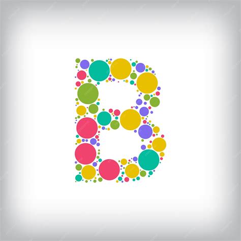 Premium Vector Letter B Made Of Creative Colored Dots Or Filled With