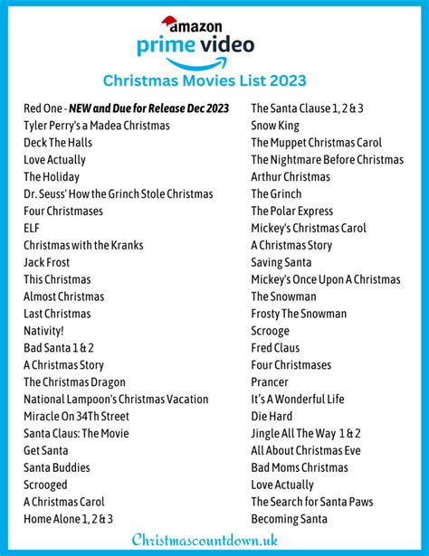 Amazon Prime Christmas Movies List 2024