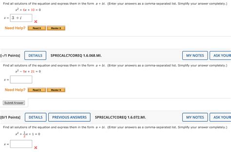 Solved Find All Solutions Of The Equation And Express Them Chegg