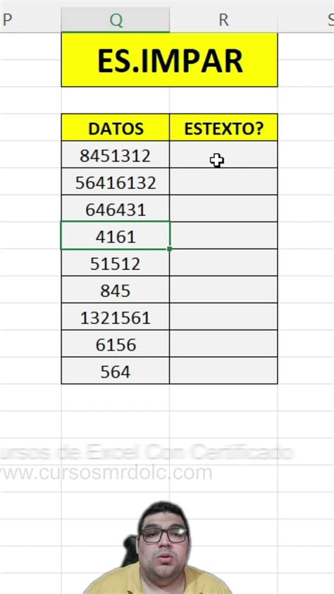 CÓmo Utilizar La FunciÓn Esimpar En Excel Youtube