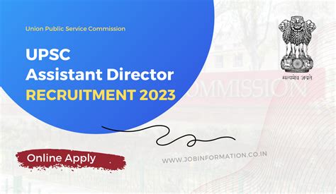 Upsc Assistant Director Recruitment 2023