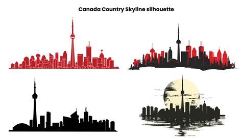 Canada Skyline Silhouette Isolated On White Background 45486890 Vector