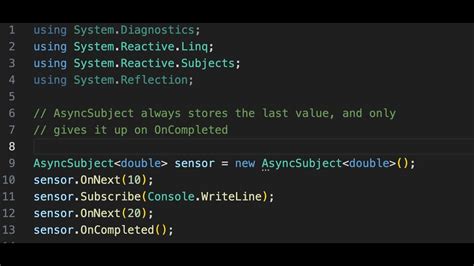 c reactive programming asyncsubject in 1 min youtube