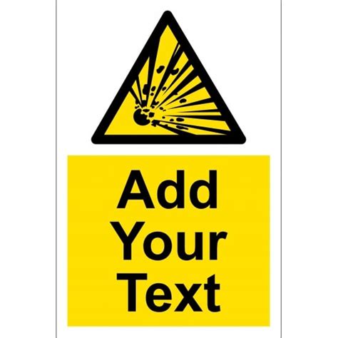 Custom Explosive Safety Signs From Key Signs Uk