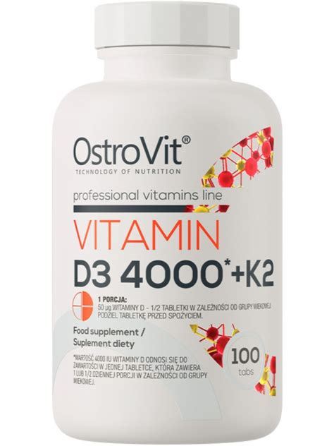 OSTROVIT WITAMINA D3 4000 IU K2 100 TABLETEK FitBooster