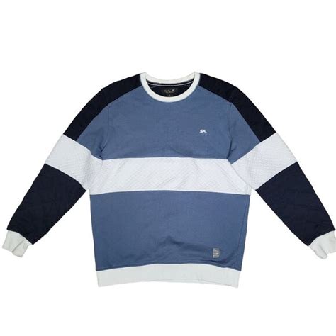 A Tiziano Sweaters A Tiziano Mens Xl Colorblock Crewneck Quilted