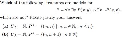 Solved I Figured That The First One Is Not A Model But I M Chegg