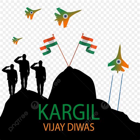 실루엣 인도 육군 Kargil Vijay Diwas 축하 바퀴 사법 병사 PNG 일러스트 및 벡터 에 대한 무료 다운로드