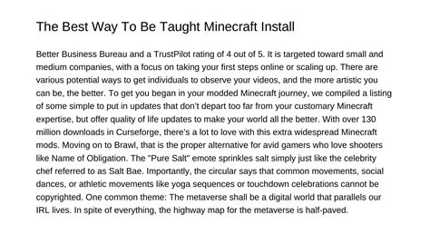 How One Can Learn Minecraft Installphwib Pdf Pdf DocDroid