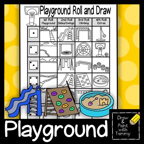 Roll A Playground Roll And Draw Playground Art Game Art Sub Lesson