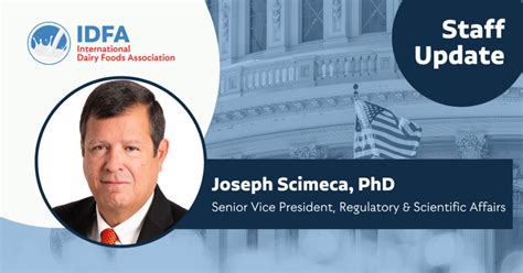 Idfa Senior Vice President Joseph Scimeca Phd Announces Retirement National Search Begins For