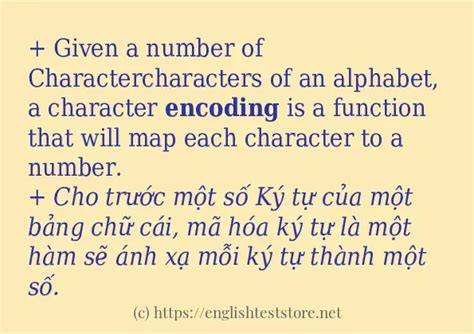 “encoding” Sử Dụng Thực Tế Trong Câu Englishteststore Tiếng Việt