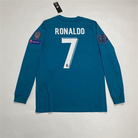 Real Madrid 1718 Third Jersey Long Sleeve Ronaldo 7