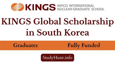 Kings Global Scholarship 2025 In South Korea Studyhunt