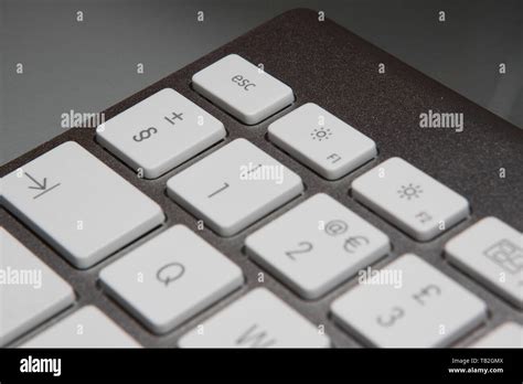 Apple IMac Keyboard On An Office Desk Focusing On The Escape Key Stock Photo Alamy