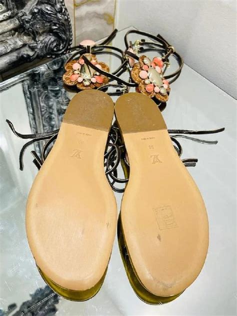 Louis Vuitton Embellished Gladiator Sandals For Sale At 1stdibs