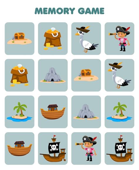 Juego Educativo Para La Memoria De Los Niños Para Encontrar Imágenes