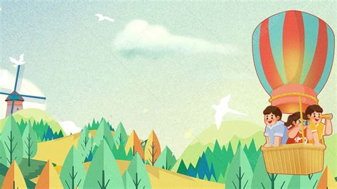 May Day Hot Air Balloon Mountain Fresh Powerpoint Background For Free