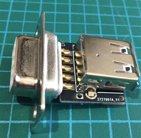 githubのjjmz Atari Quadrature USB Mouse Adapterのコネクターを半田付けしてみた