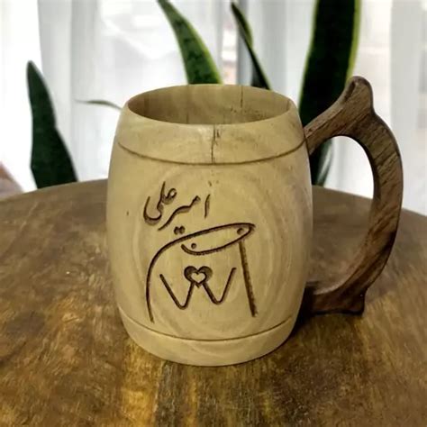 خرید و قیمت لیوان چوبی ساخته شده از چوب گردو از غرفه ژینا سرام