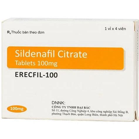 Thuốc Erecfil 100 Sildenafil Citrate 100mg