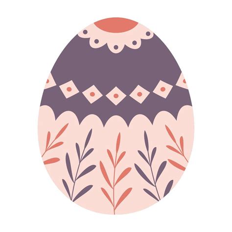 Purple Floral Patterned Easter Egg Design 59958035 Vector Art At Vecteezy