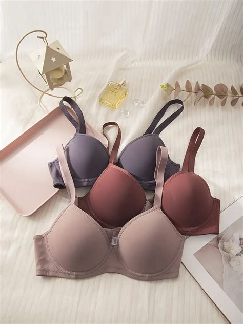 Simple Solid Seamless Bra Comfy Breathable Bra Womens Temu