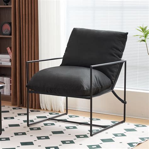 Fahomiss Mid Century Modern Accent Chair Metal Framed