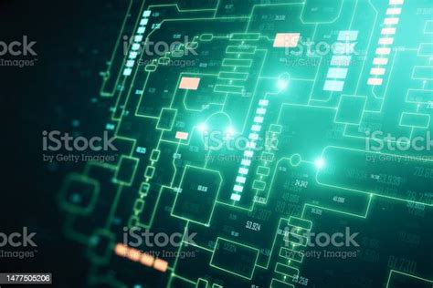 어두운 배경에 추상 Reative 기술 빅 데이터 홀로그램 기술 미래 Ai 정보 및 혁신 개념 3d 렌더링 0명에 대한 스톡 사진 및 기타 이미지 Istock