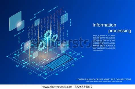 Information Processing Data Computing Flat 3d Stock Vector Royalty Free 2226834019 Shutterstock