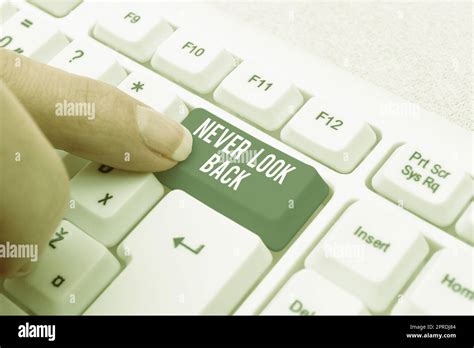 Text Caption Presenting Never Look Back Word For Do Not Have Regrets
