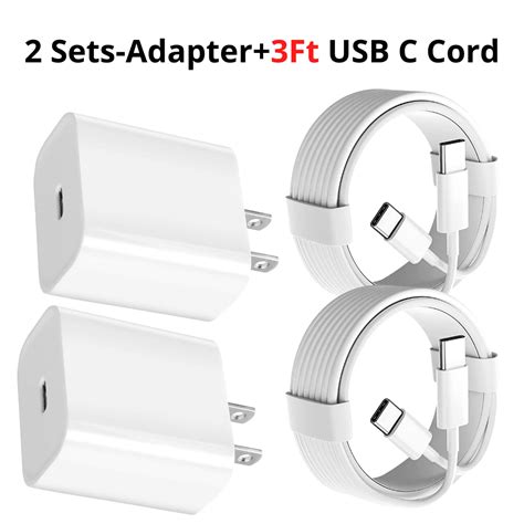 20w Usb C Fast Charger Pd Usb C To C Type C Power Adapter And Cables