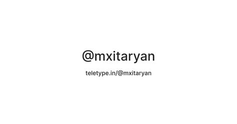Mxitaryan — Teletype