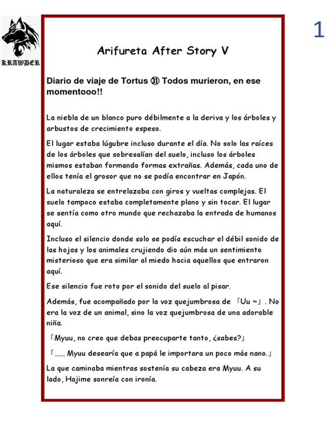 Arifureta After Story V Diario De Viaje De Tortus Parte 4 Pdf Pdf Amor